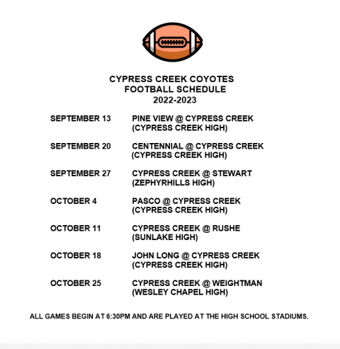 Football | Cypress Creek Middle School